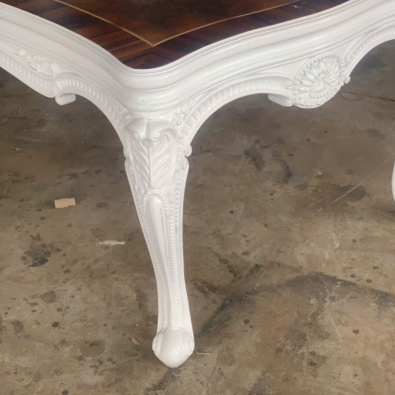 BÀN TRÀ CỔ ĐIỂN ALTHORP LOUIS 15 SƠN MÀU TRẮNG – Thịnh gỗ