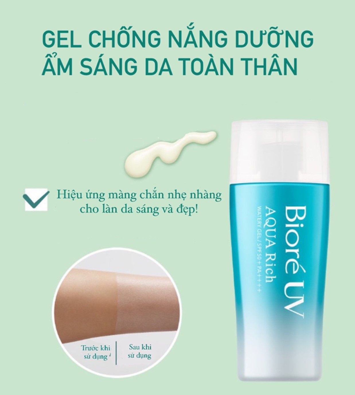 Gel chống nắng Bioré UV Aqua Rich Watery Gel SPF50+ PA++++ – Shop Nhất ...