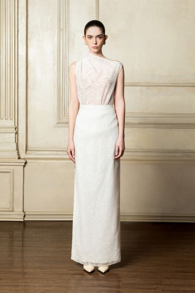 ALETHEA ASYMMEKIC SKIRT – WHITE ANT