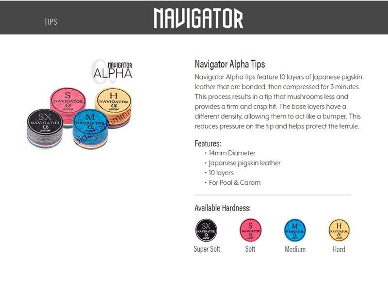 ĐẦU CƠ BIDA NAVIGATOR ALPHA – Bida Thanh Minh