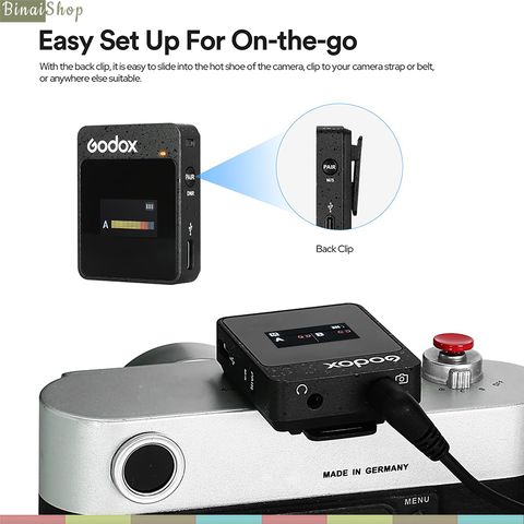 Godox MoveLink II - Micro Cài Áo Không Dây Cho Smartphone, Máy Ảnh – BINAI