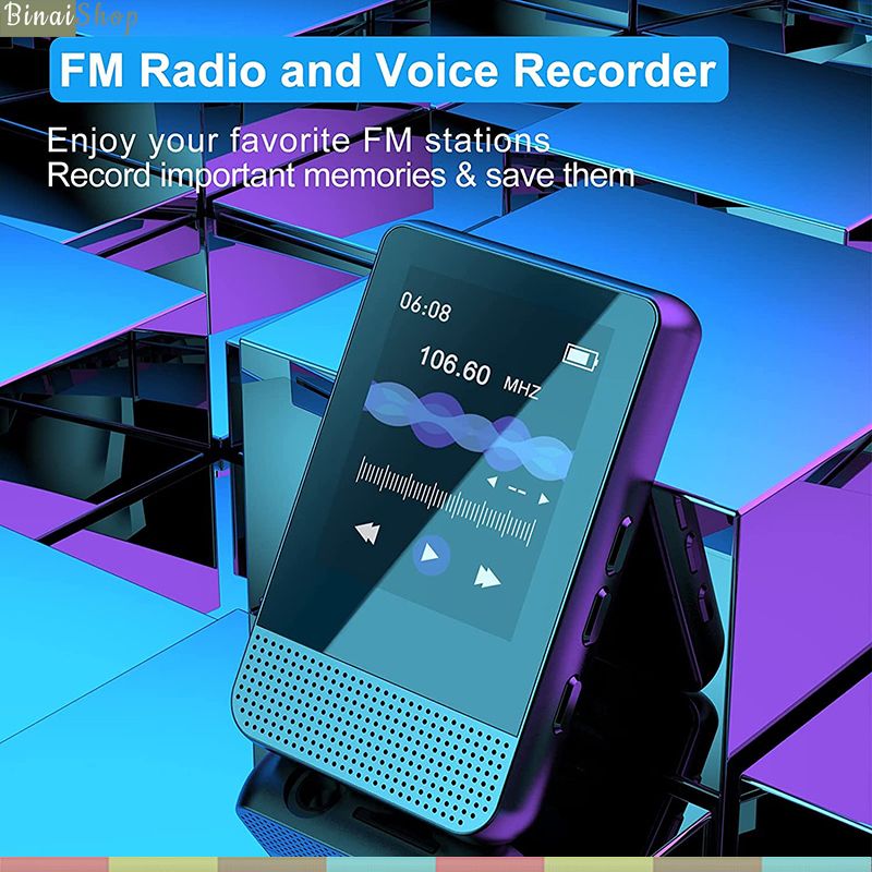 Ruizu M16 - Máy Nghe Nhạc HiFi, Bluetooth 5.0, Loa Ngoài – BINAI