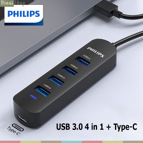 Philips SWR1607R / SWR1526B - Hub Type-C To HDMI 4K, USB A, PD 100W – BINAI