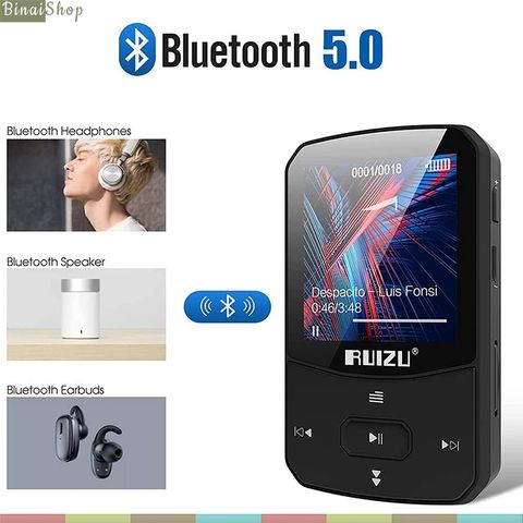 Ruizu X50 / Ruizu X52 - Máy Nghe Nhạc Bluetooth Thể Thao (8GB) – BINAI