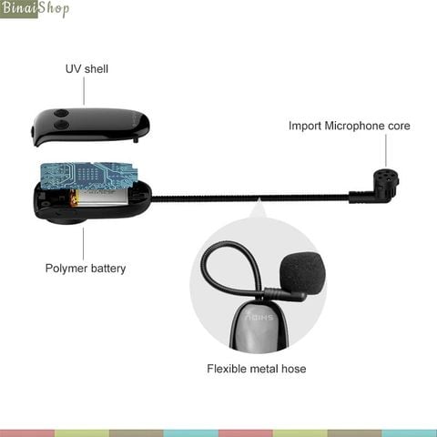 Shidu U8 - Micro Cài Tai Không Dây UHF – BINAI