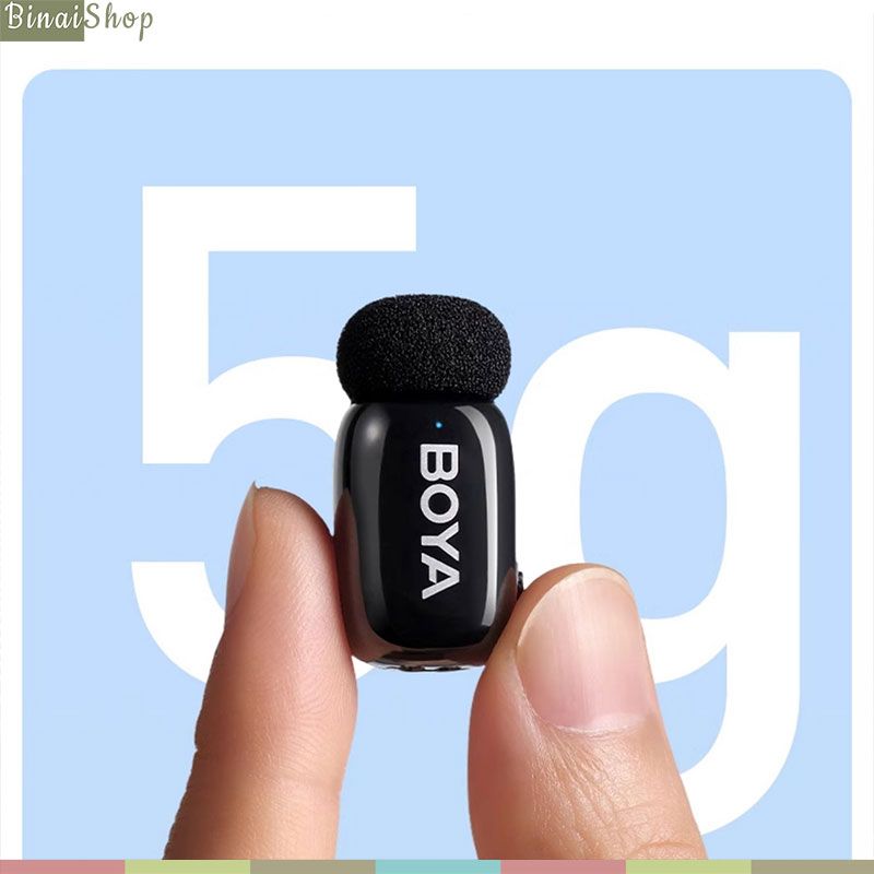 BOYA Mini (Bản mới 2024) - Micro đầu ngón tay không dây, kẹp áo, dùng – BINAI