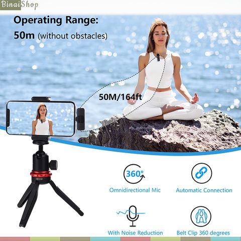 Boya BY-V1 / BY-V2 / BY-V10 / BY-V20 - Micro Cài Áo Không Dây 2.4GHz ...