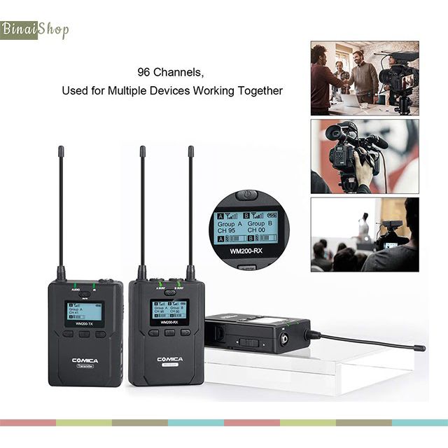 Micro không dây cho máy ảnh, máy quay Comica CVM-WM200 (A/C) – BINAI