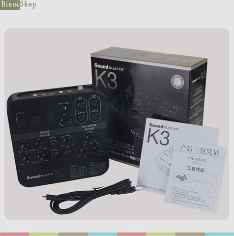 Sound card livestream chất lượng cao Creative Sound Blaster K3 – BINAI