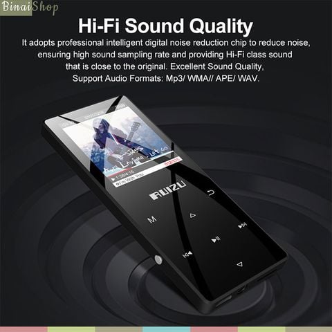 Ruizu D51 - Máy nghe nhạc Mp3 Lossless Hifi, Bluetooth, Loa ngoà – BINAI