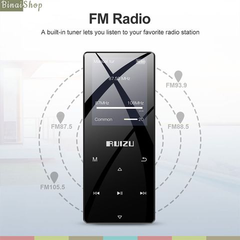 Ruizu D51 - Máy nghe nhạc Mp3 Lossless Hifi, Bluetooth, Loa ngoà – BINAI