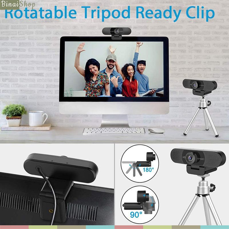 Emeet C960 / C960 4K - Webcam Họp Trực Tuyến Góc Rộng, Full HD/ 4K – BINAI