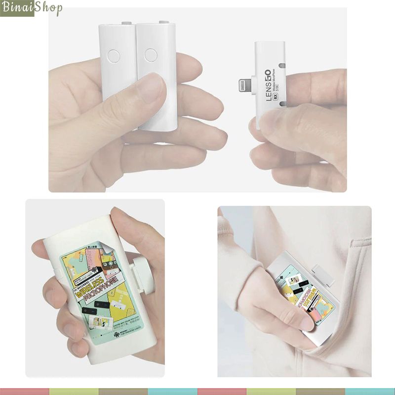 Lensgo LWM-518C - Micro Cài Áo Không Dây 2.4GHz, Thu Âm Cho Điện Thoại ...