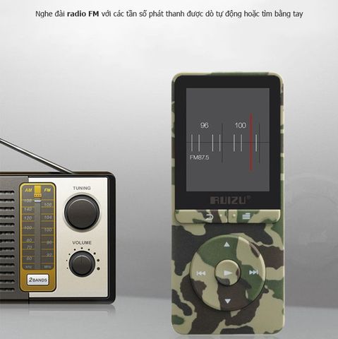 Máy nghe nhạc, loa ngoài Ruizu X20 Camo – BINAI