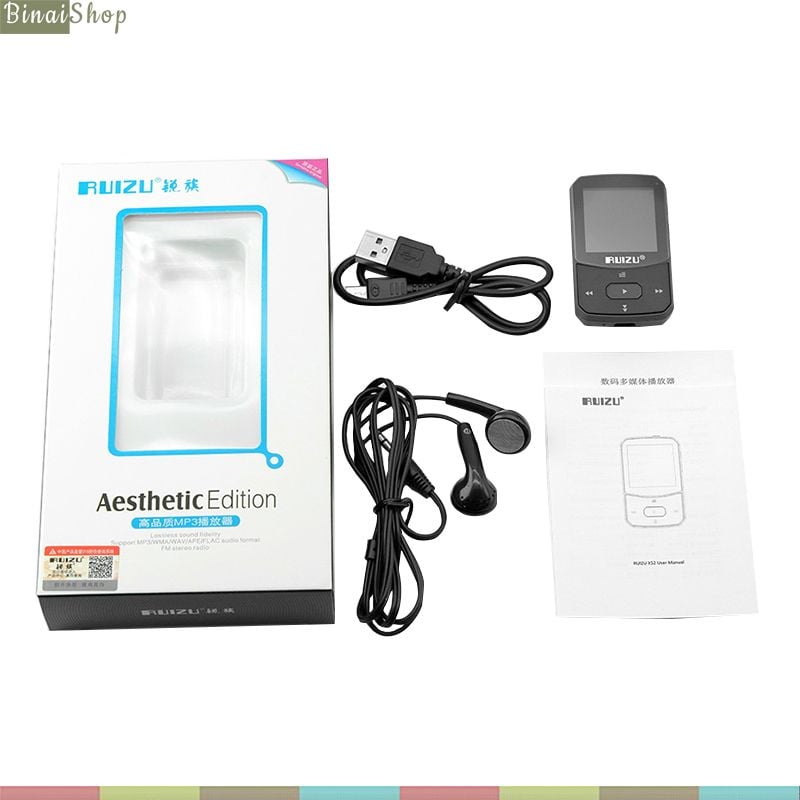Ruizu X50 / Ruizu X52 - Máy Nghe Nhạc Bluetooth Thể Thao (8GB) – BINAI