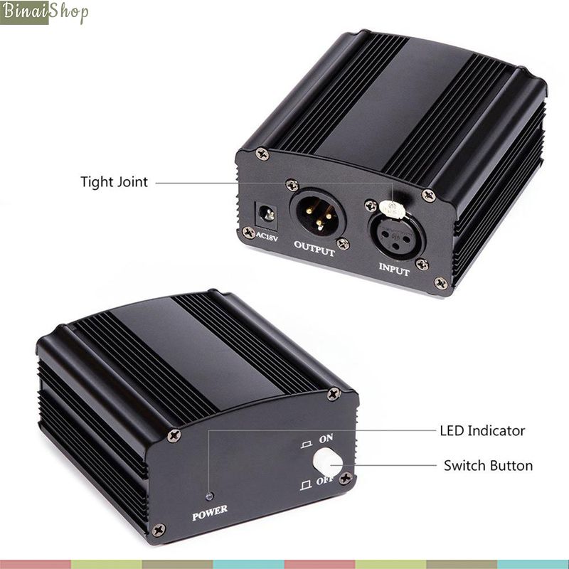 Phantom Power 48V - Nguồn Cung Cấp 48V Cho Micro Condenser – BINAI