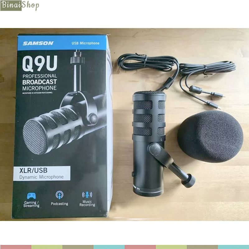 Samson Q9U - Micro Dynamic, XLR/USB Thu Âm Chuyên Nghiệp – BINAI
