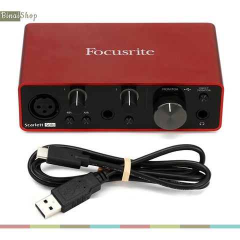 Sound Card Thu Âm Focusrite Scarlett Solo Gen 4 – BINAI