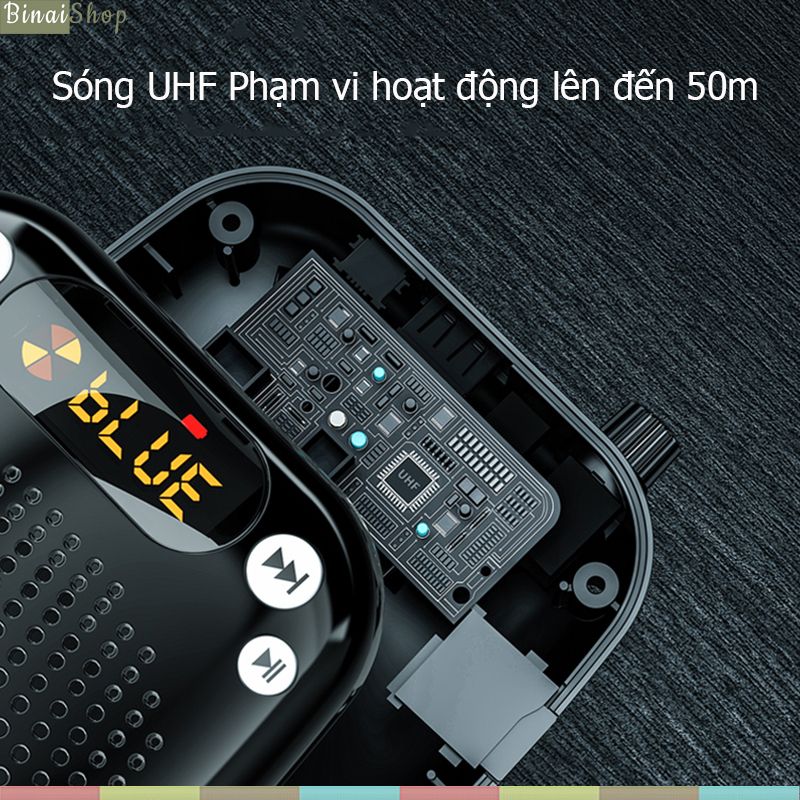 Shidu SD-S611 -Máy Trợ Giảng Không Dây UHF,Bluetooth 5.0,Công Suất 10W ...