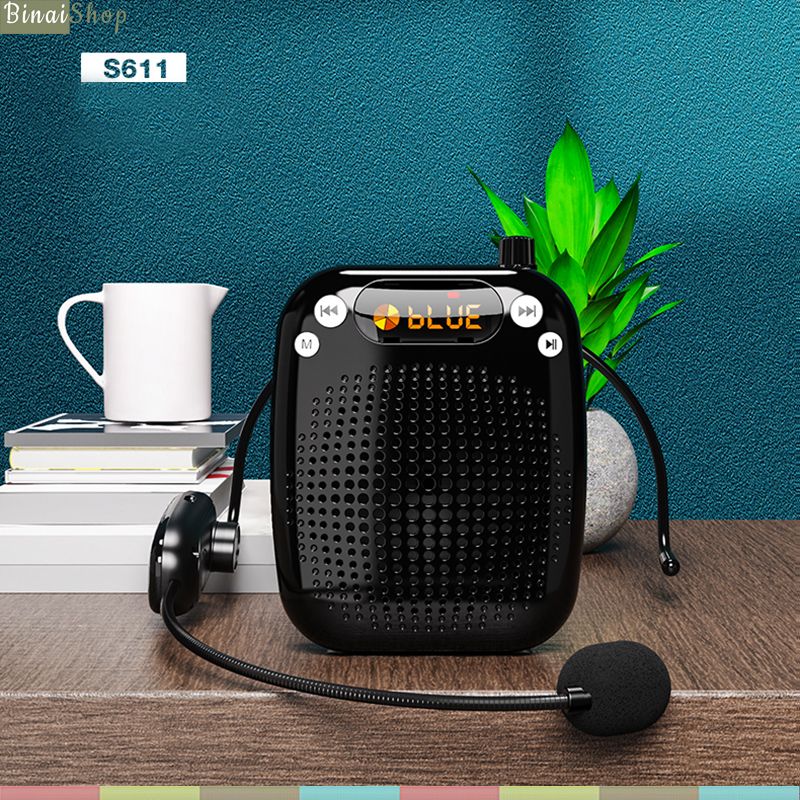 Shidu SD-S611 -Máy Trợ Giảng Không Dây UHF,Bluetooth 5.0,Công Suất 10W ...
