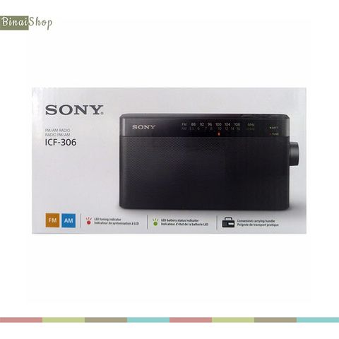 Đài Radio chỉnh tay FM/AM Sony ICF-306 – BINAI