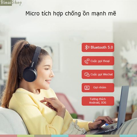 Philips TAH4205 - Tai Nghe Over-Ear, Bluetooth 5.0, Hỗ Trợ Đàm Thoại – BINAI