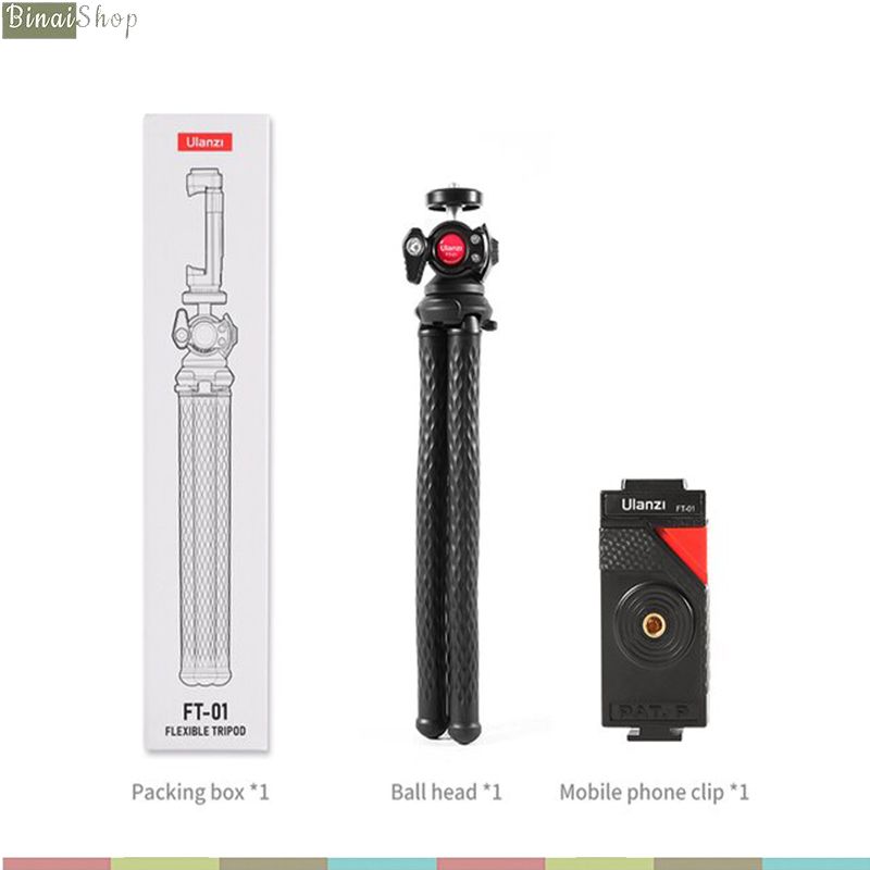 Ulanzi U-SELECT FT-01 -Tripod Bạch Tuộc Cho Smartphone, Gopro, Máy Ảnh – BINAI