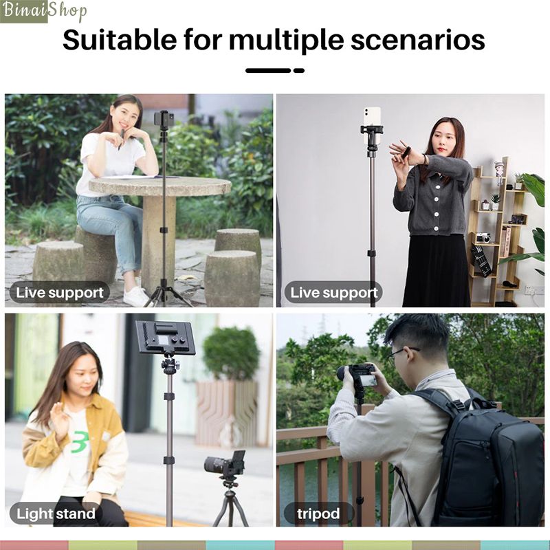 Ulanzi MT-39 - Chân Đế Cho Máy Ảnh Tải Trọng 5kg, Chiều Cao 1,9m – BINAI