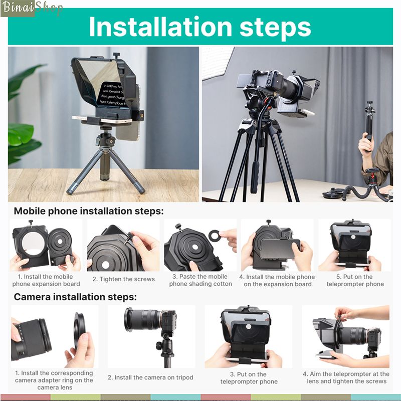 Ulanzi Teleprompter PT-15 - Máy Nhắc Chữ Dùng Cho Điện Thoại, Máy Ảnh ...