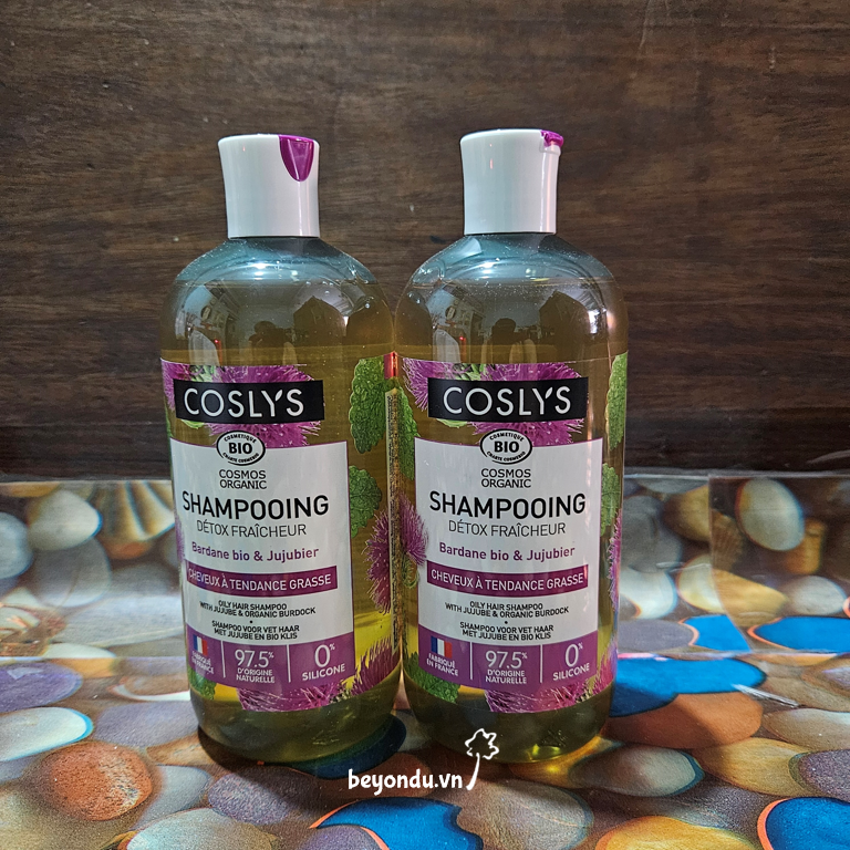 Dầu gội cho tóc dầu chiết xuất táo và ngưu bàng hữu cơ Coslys (500ml) – Beyond U