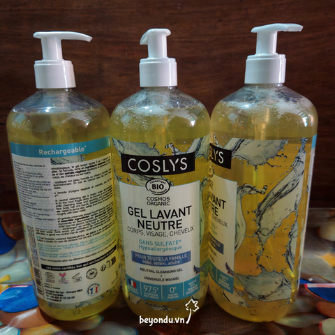 Nước tẩy trang mắt và mặt cho da khô và da nhạy cảm hữu cơ Coslys (200 – Beyond U