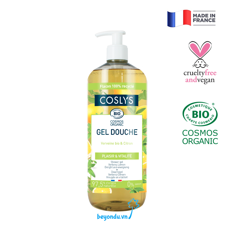 Sữa tắm dạng gel cỏ roi ngựa chanh hữu cơ Coslys (1L) – Beyond U