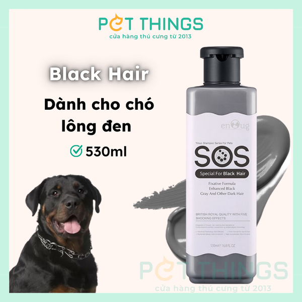 SOS Black Hair Sữa Tắm Cho Chó Lông Đen 530ml – Pet Things