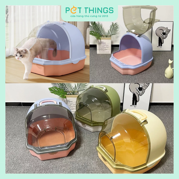 Nhà Vệ Sinh Cửa Trong Suốt 42*50*40cm – Pet Things