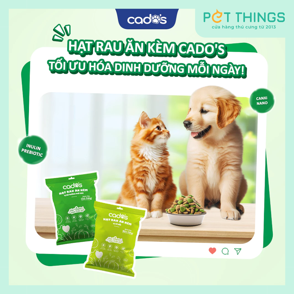 Cado's Hạt Rau Ăn Kèm Vị Bò Nướng Phô Mai Cho Chó – Pet Things