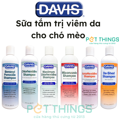 Sữa tắm trị rụng lông DAVIS De-Shed 355ml cho Chó – Pet Things