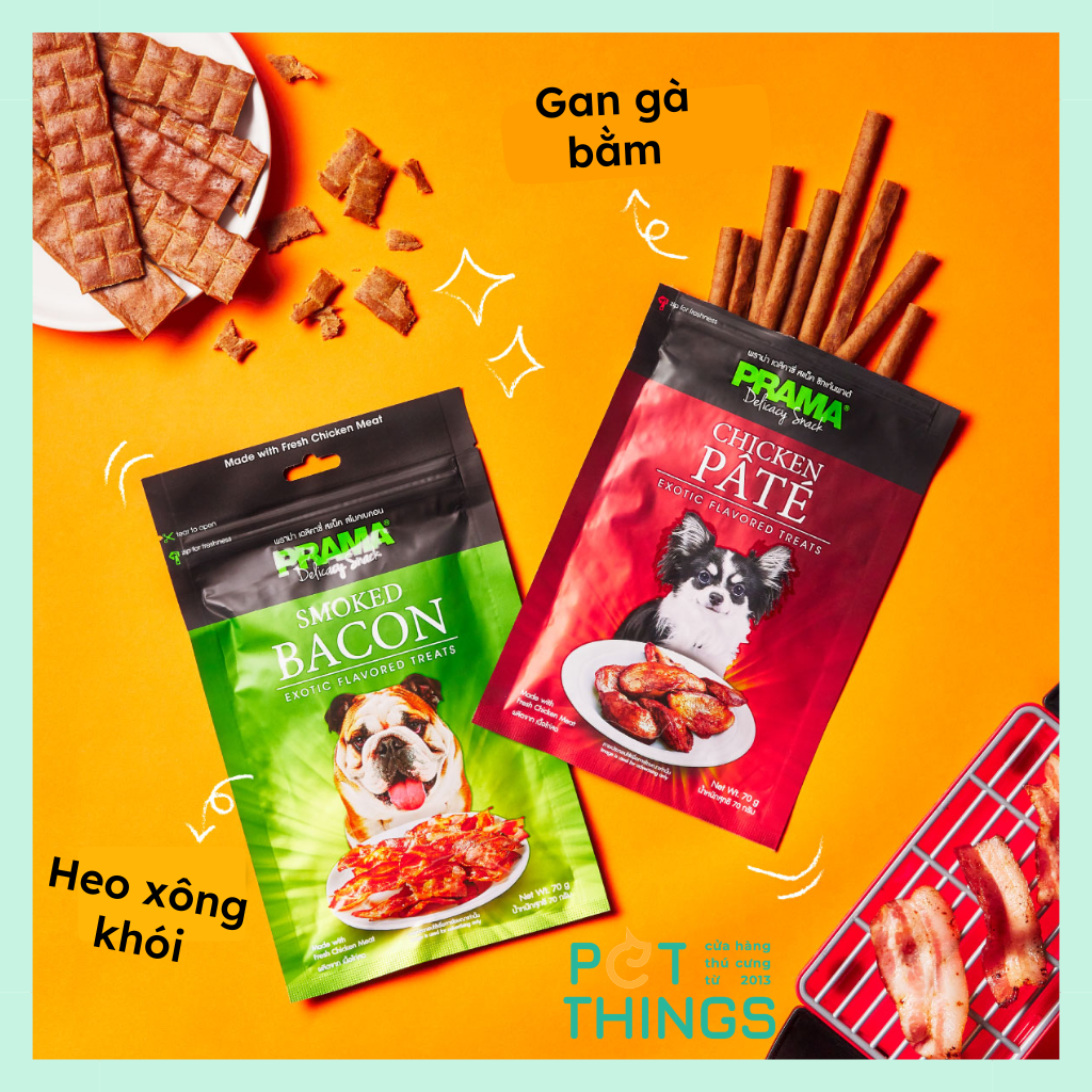 Prama Smoky Bacon 70g Thịt xông khói – Pet Things