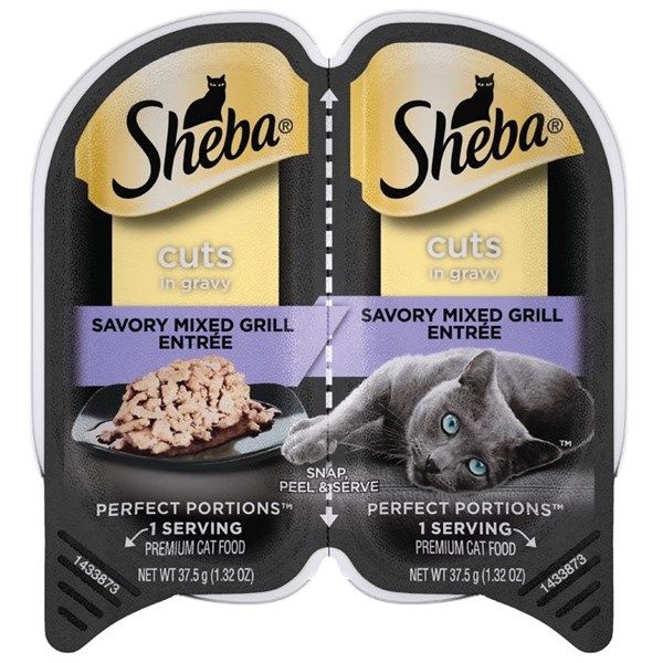 Sheba Perfect Portions Cuts Savory Mixed Grill in Gravy 37.5gx2 – Pet ...