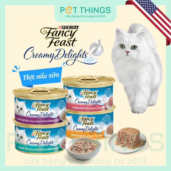Pate Mèo Fancy Feast Creamy Delights Bổ Sung Sữa Thật 85g – Pet Things