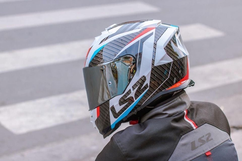 MŨ FULLFACE LS2 FF800 STORM - Đỏ Trắng Đen Vân Carbon – Bershop