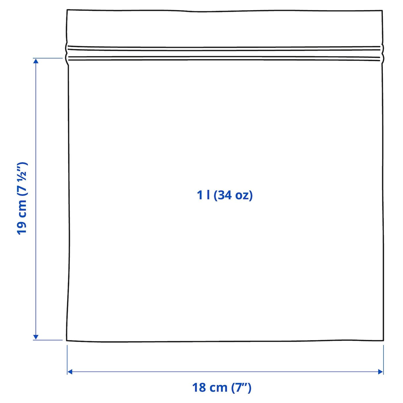 Túi zip đựng thực phẩm IKEA ISTAD 25 túi 1L