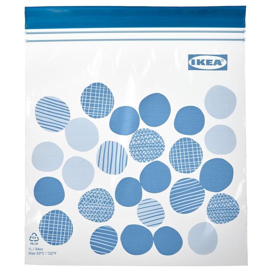 Túi zip đựng thực phẩm IKEA ISTAD 25 túi 1L