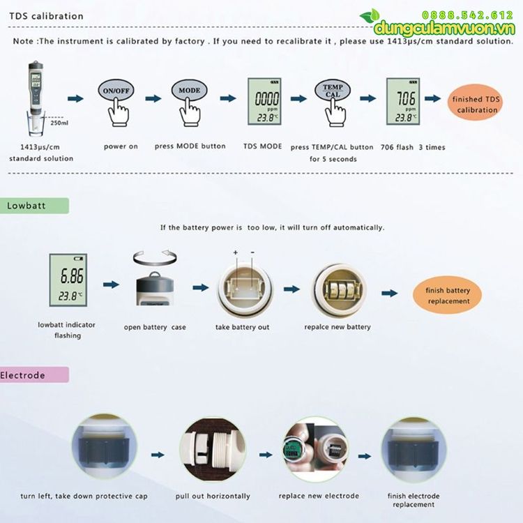 Bút đo 5 chức năng ( pH / Mặn / EC / TDS / nhiệt độ ) EZ-9909-SP – Cửa ...