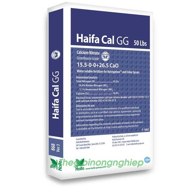 Haifa Cal - Phân bón cao cấp chuyên dùng trong hệ thống tưới nhỏ giọt ...