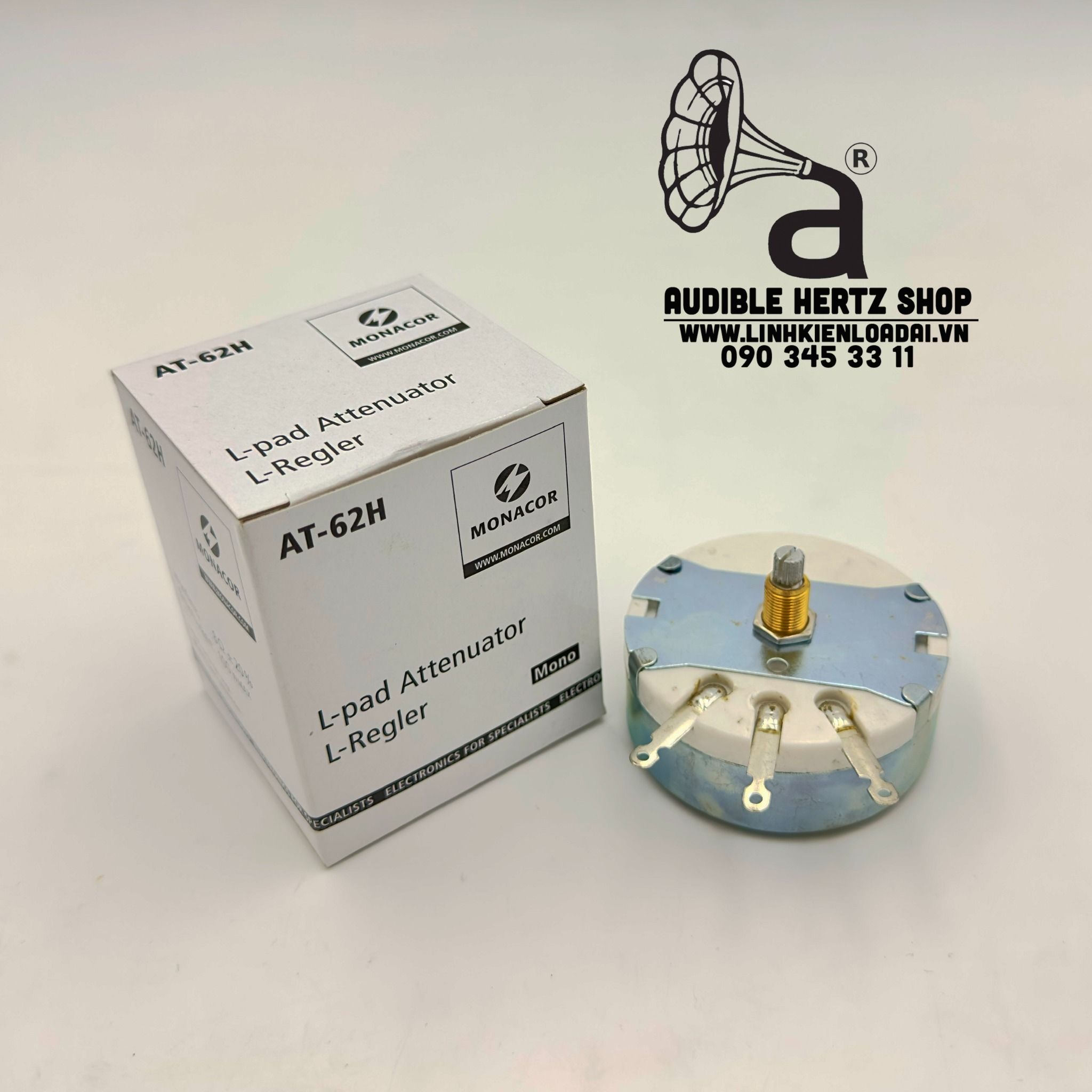L-pad/ chiết áp/ biến trở 8 OHM 100W Monacor AT-62H – Audible Hertz Shop