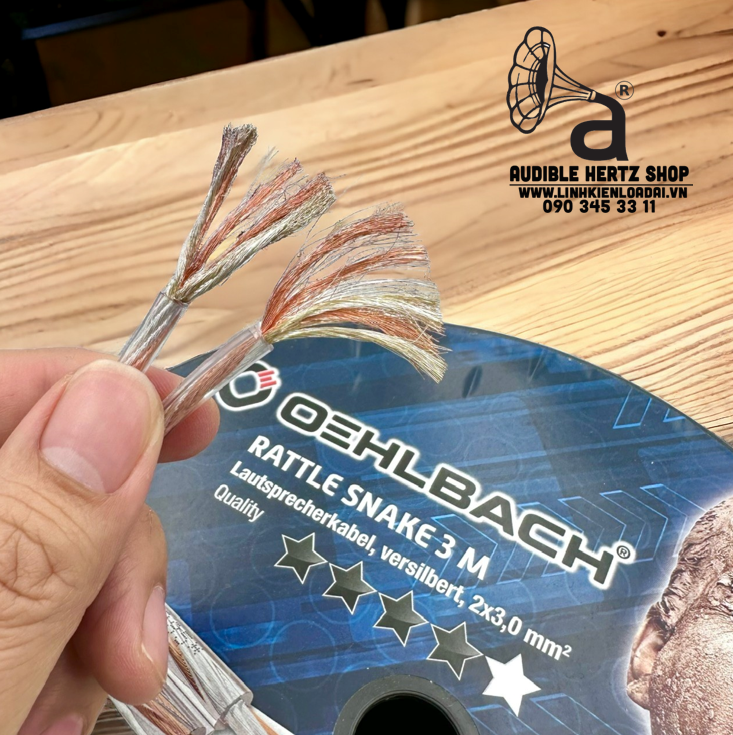 Dây loa trộn bạc 2x3mm Oehlbach Rattle Snake 3 M – Audible Hertz Shop