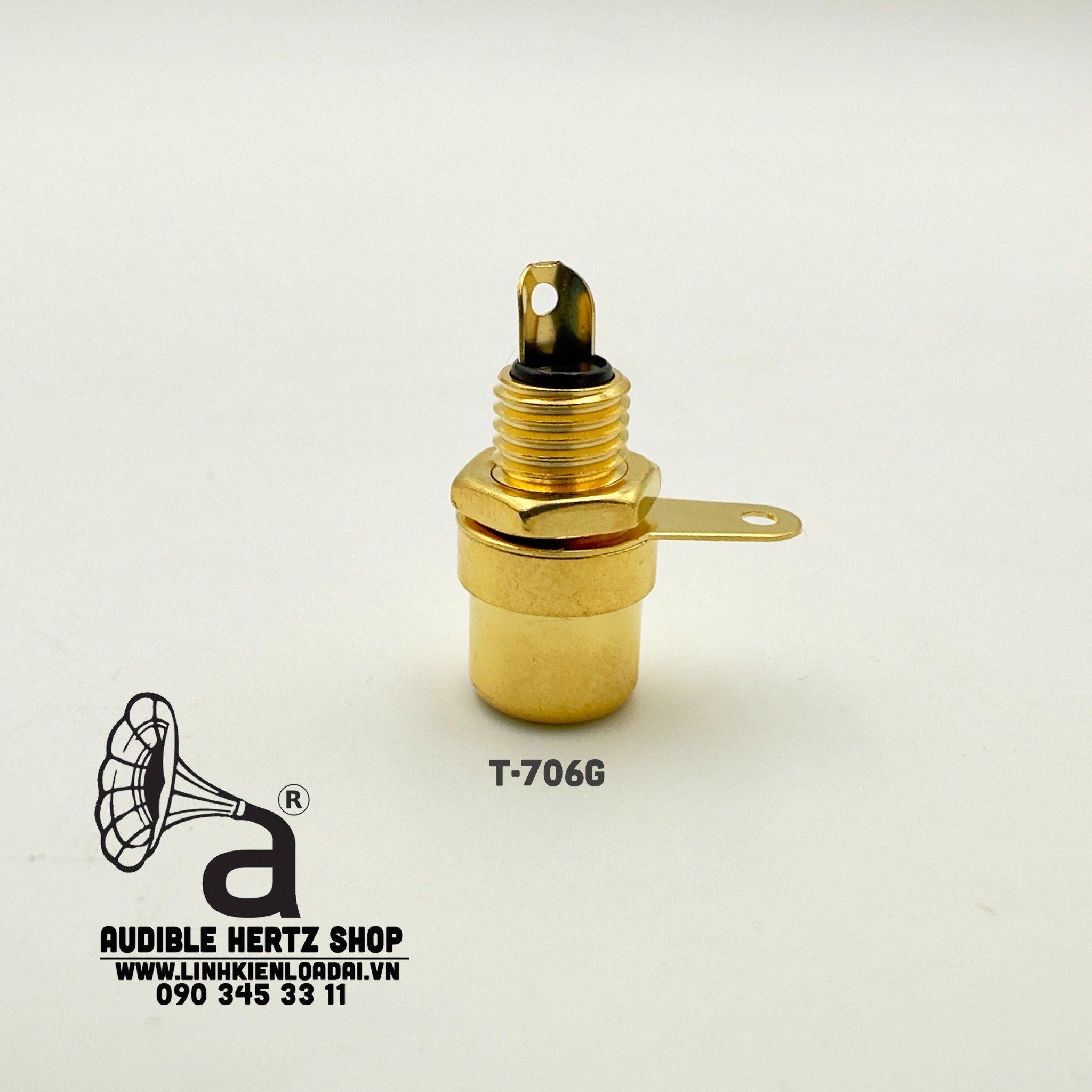 Rắc RCA hoa sen Monacor T-706G – Audible Hertz Shop