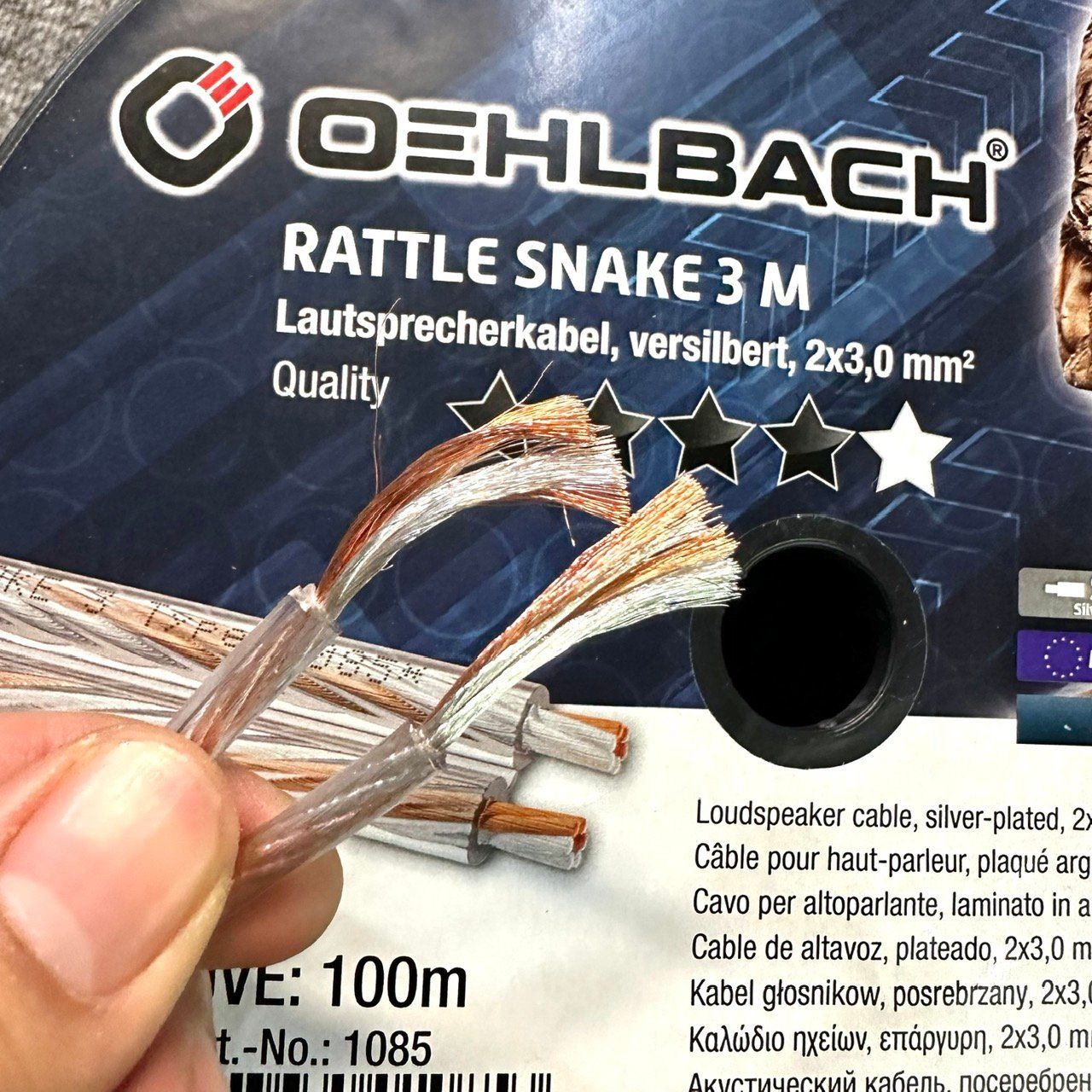 Dây loa trộn bạc 2x3mm Oehlbach Rattle Snake 3 M – Audible Hertz Shop