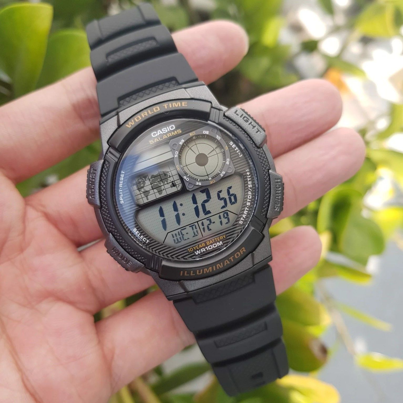 Casio World Time AE1000W-1AVDF - Đồng Hồ Nam - Chính Hãng Giá Tốt – PhongWatch
