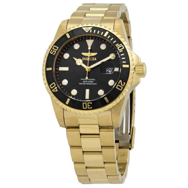 Invicta Quartz 33271 Pro Diver Black Dial Yellow Gold-tone - Đồng Hồ N ...